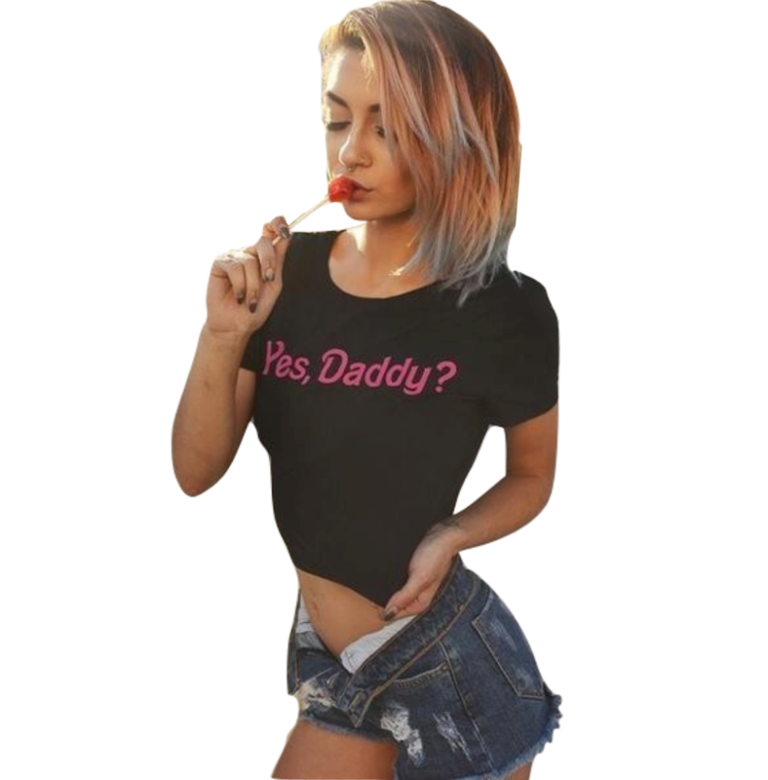 Yes Daddy Crop Top - Lolita Star